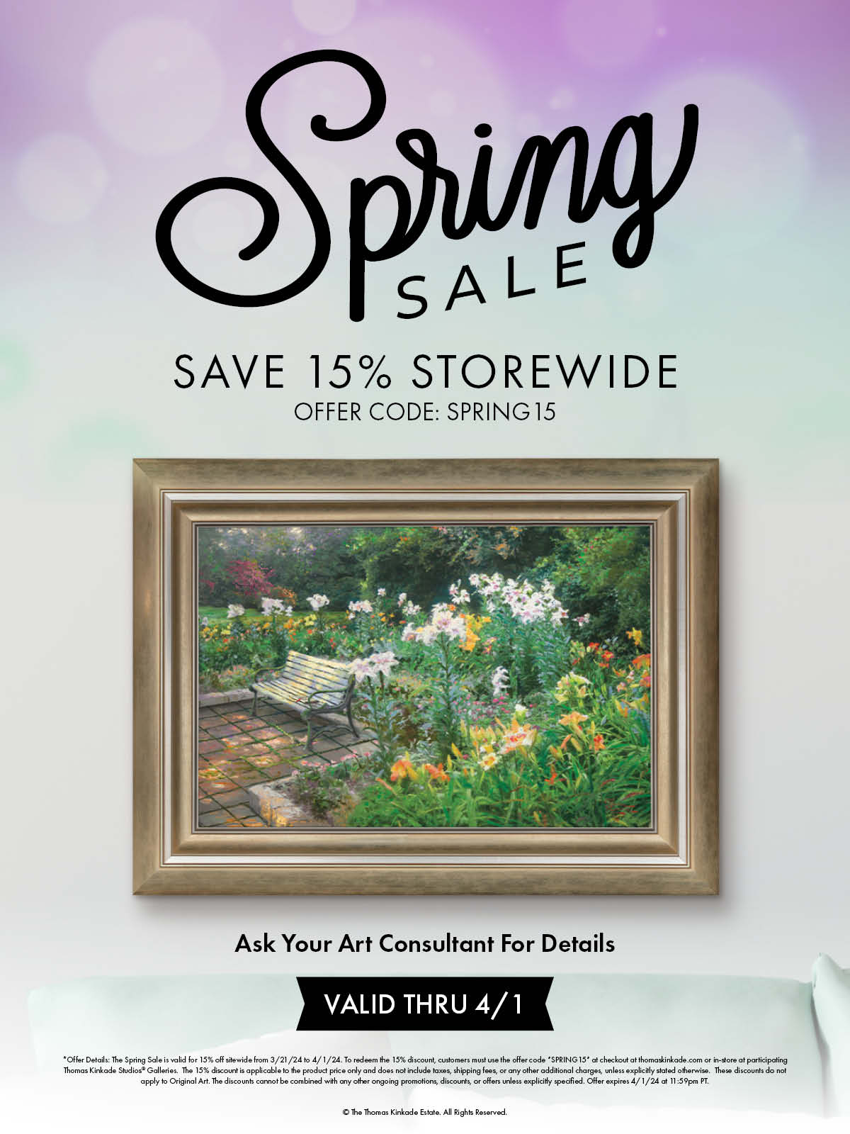 Sales & Promotions | Thomas Kinkade Carmel, Monterey & Placerville